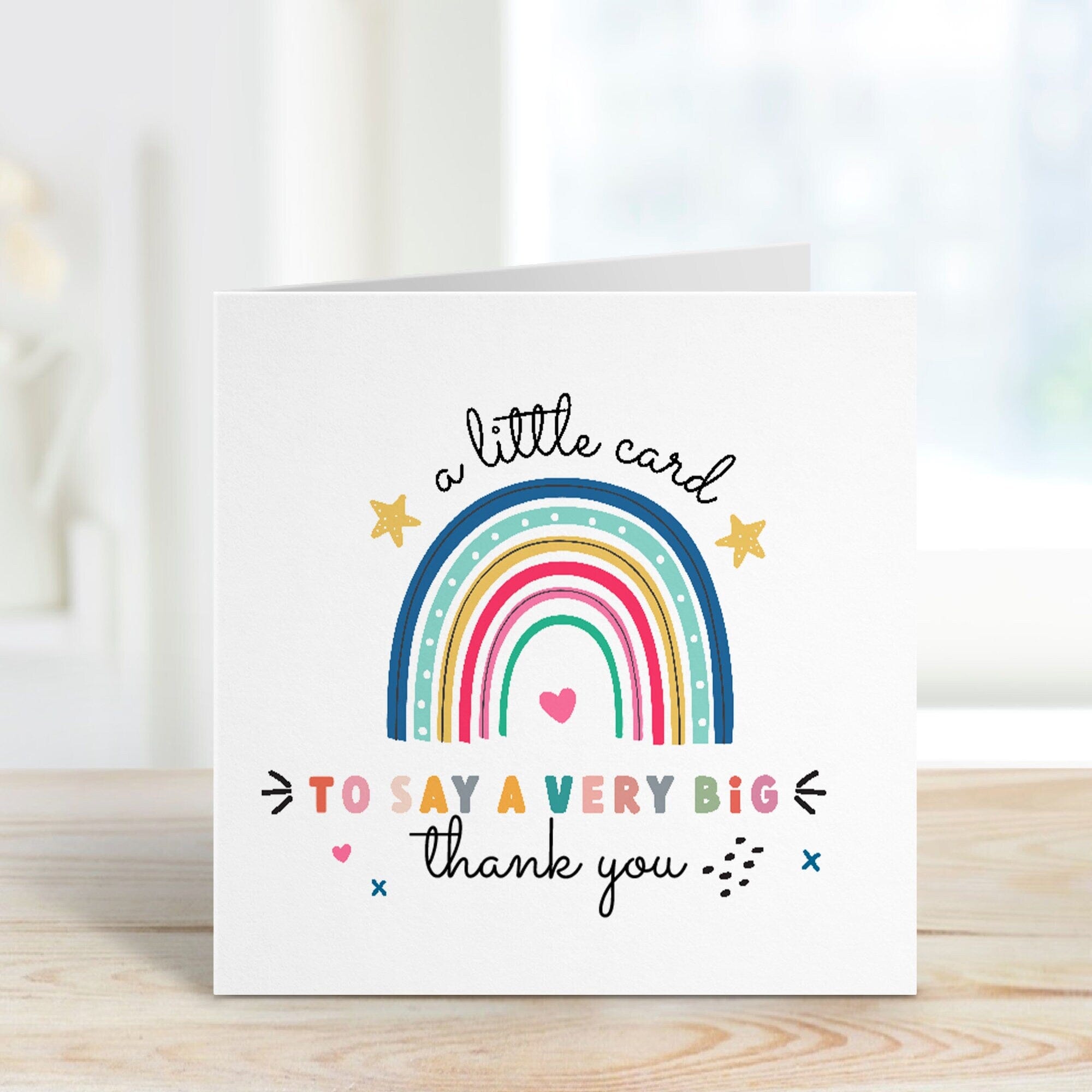 A Little Card To Say A Very Big Thank You Card Gift Card For Teacher ...