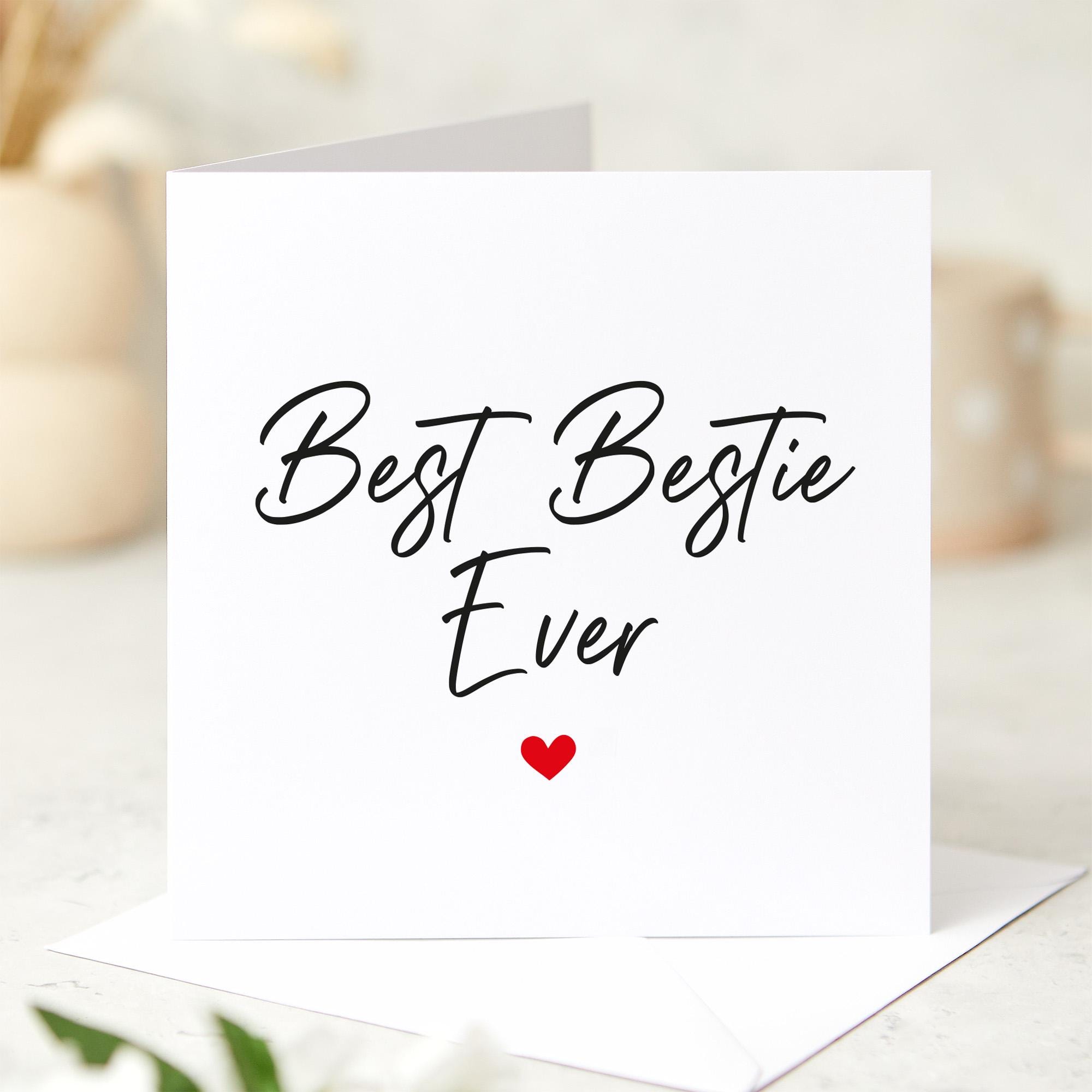 Card for Best Friend Best Bestie Ever Card Funny Birthday Thank You ...