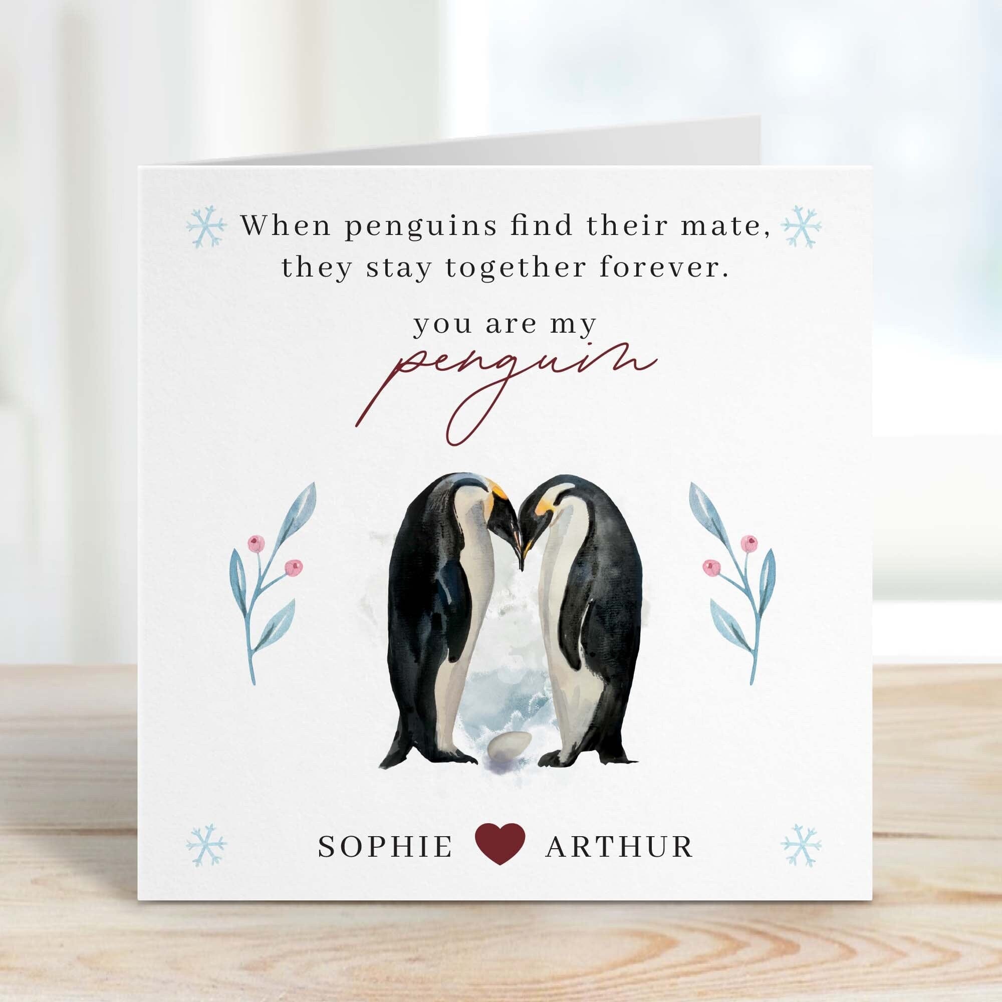 Card For Husband Wife You Are My Penguin Love Card Valentine's Day ...