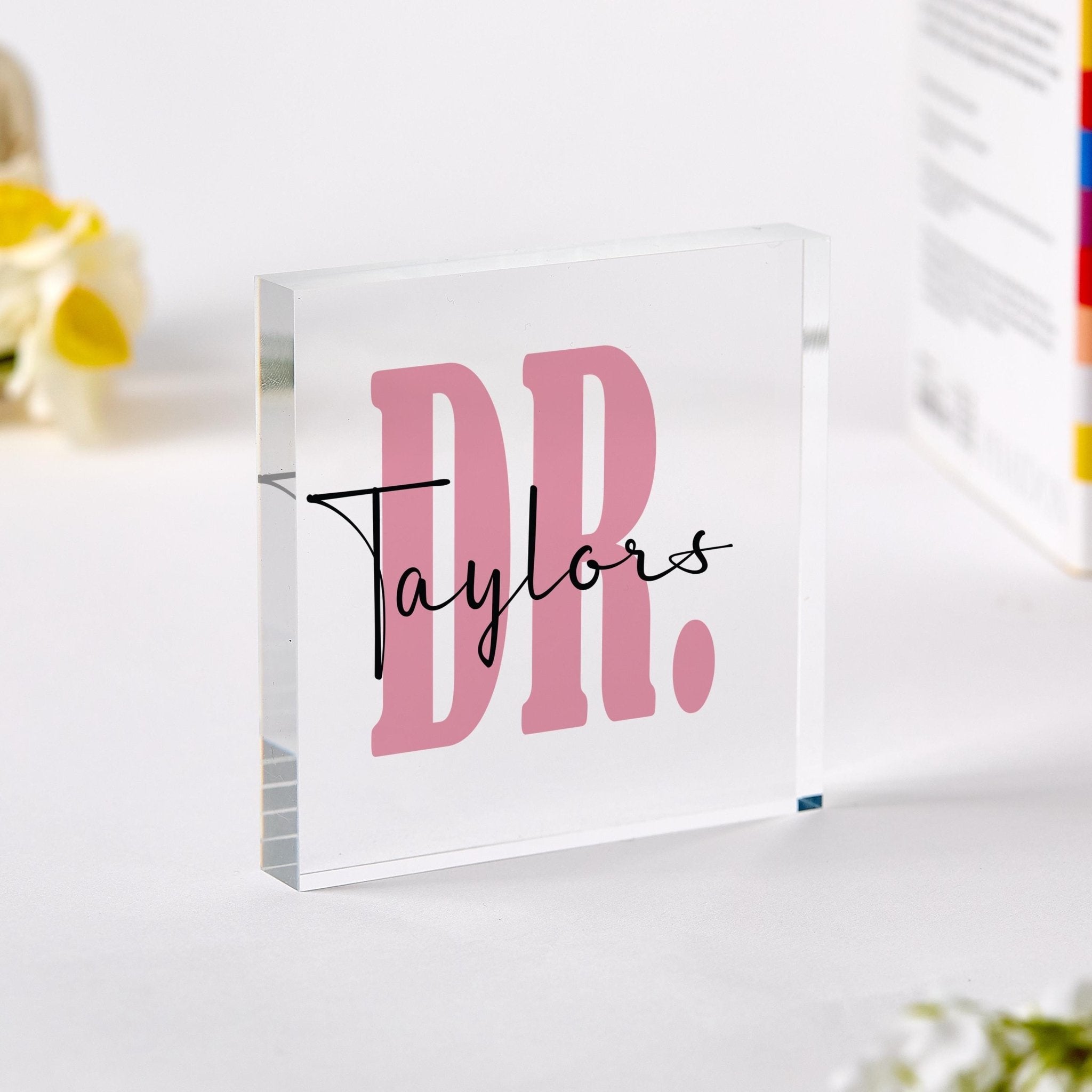 Custom Doctor Name Desk Sign Personalised Graduation Dr Thank You Gift ...