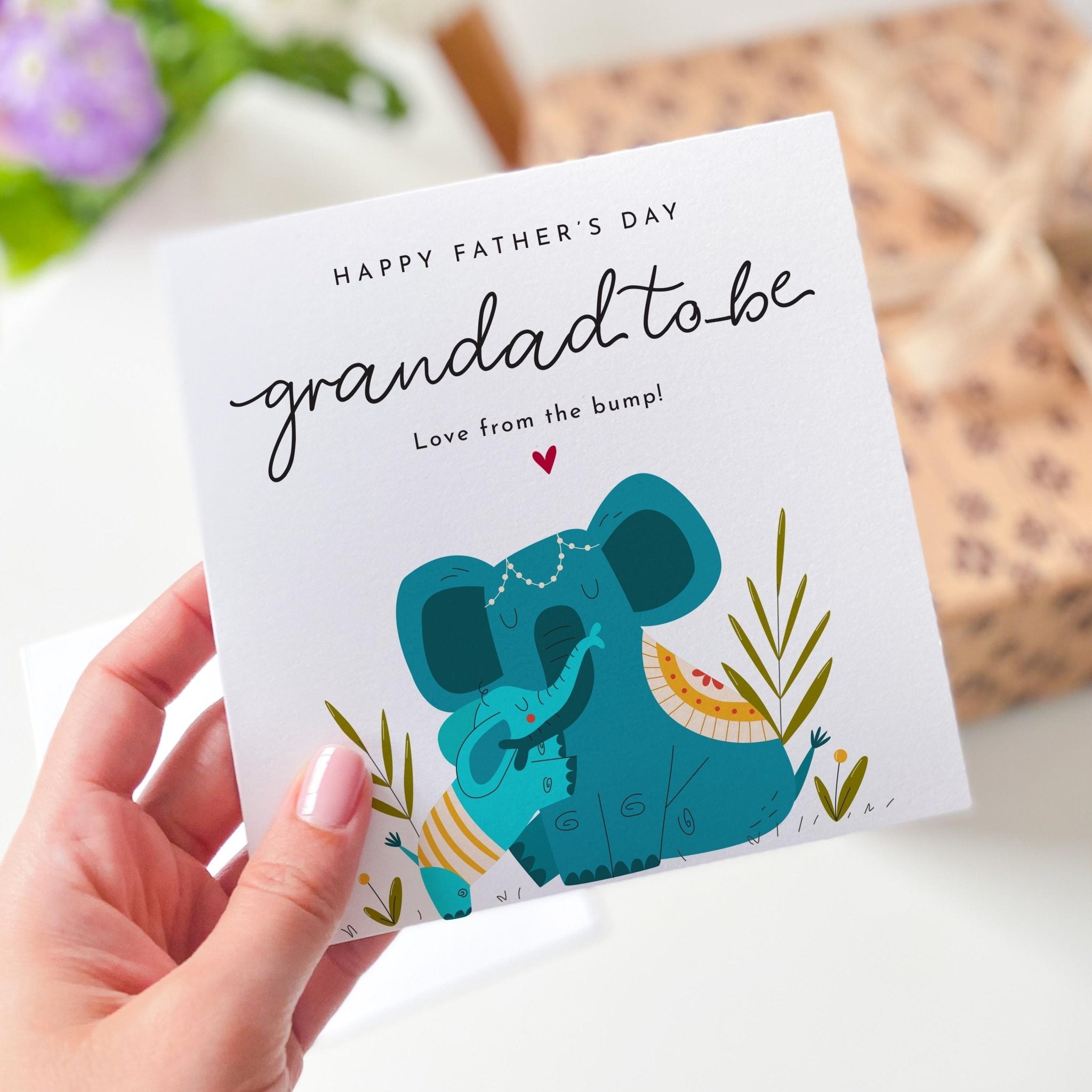 Father's Day Card for Grandad to Be Cute Elephant Design Keepsake from ...