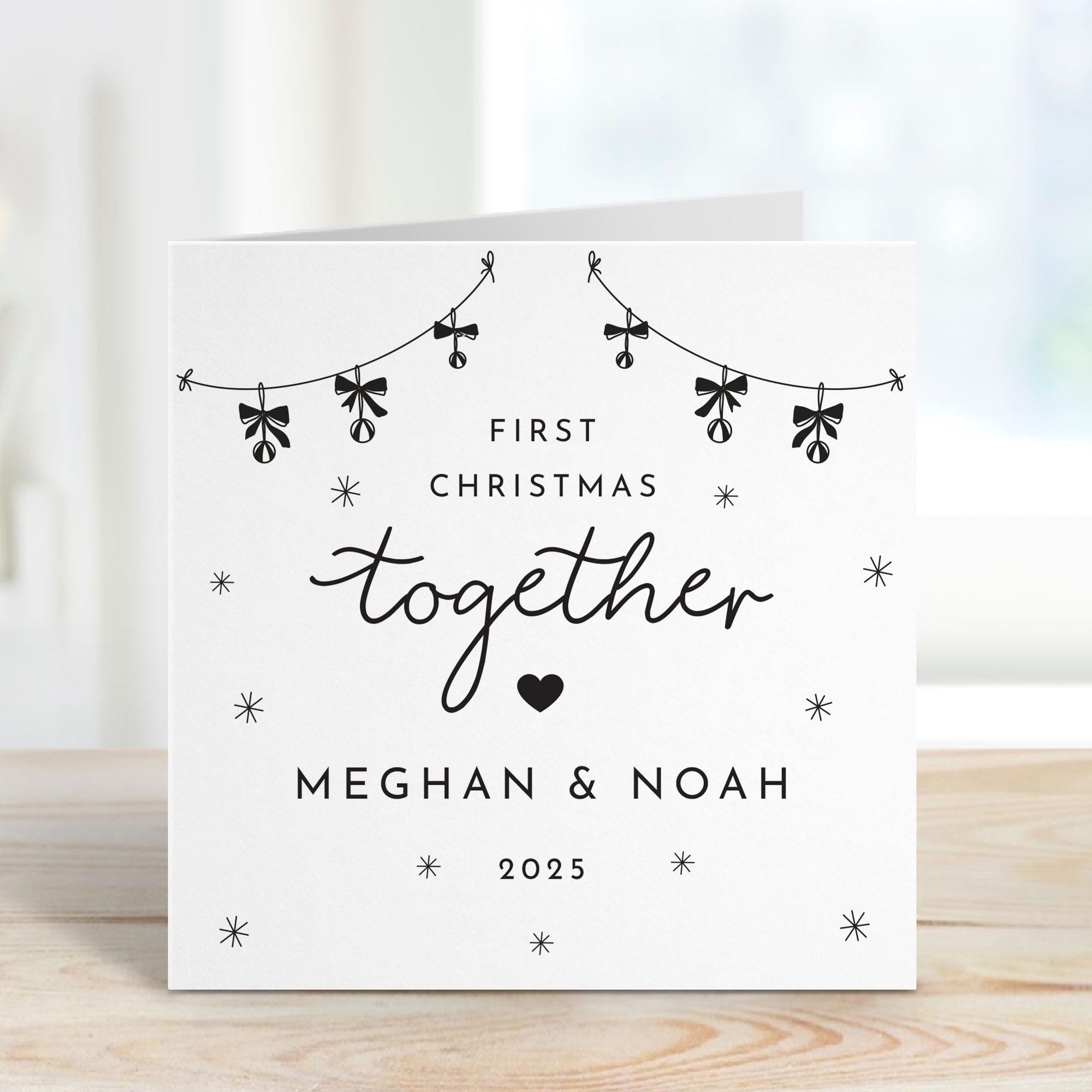 First Christmas Together Card for Girlfriend Boyfriend Romantic 1st ...