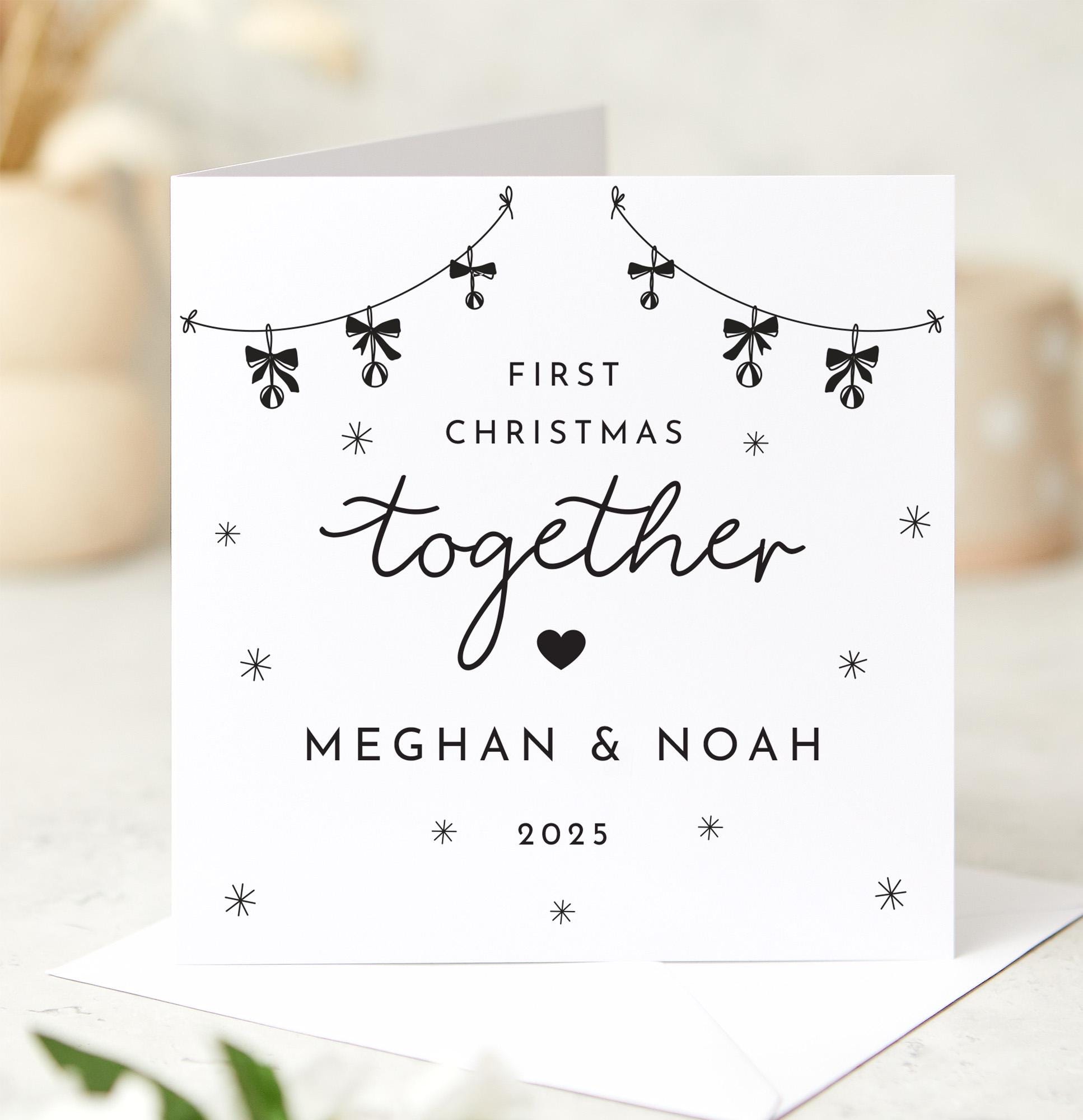 First Christmas Together Card for Girlfriend Boyfriend Romantic 1st ...