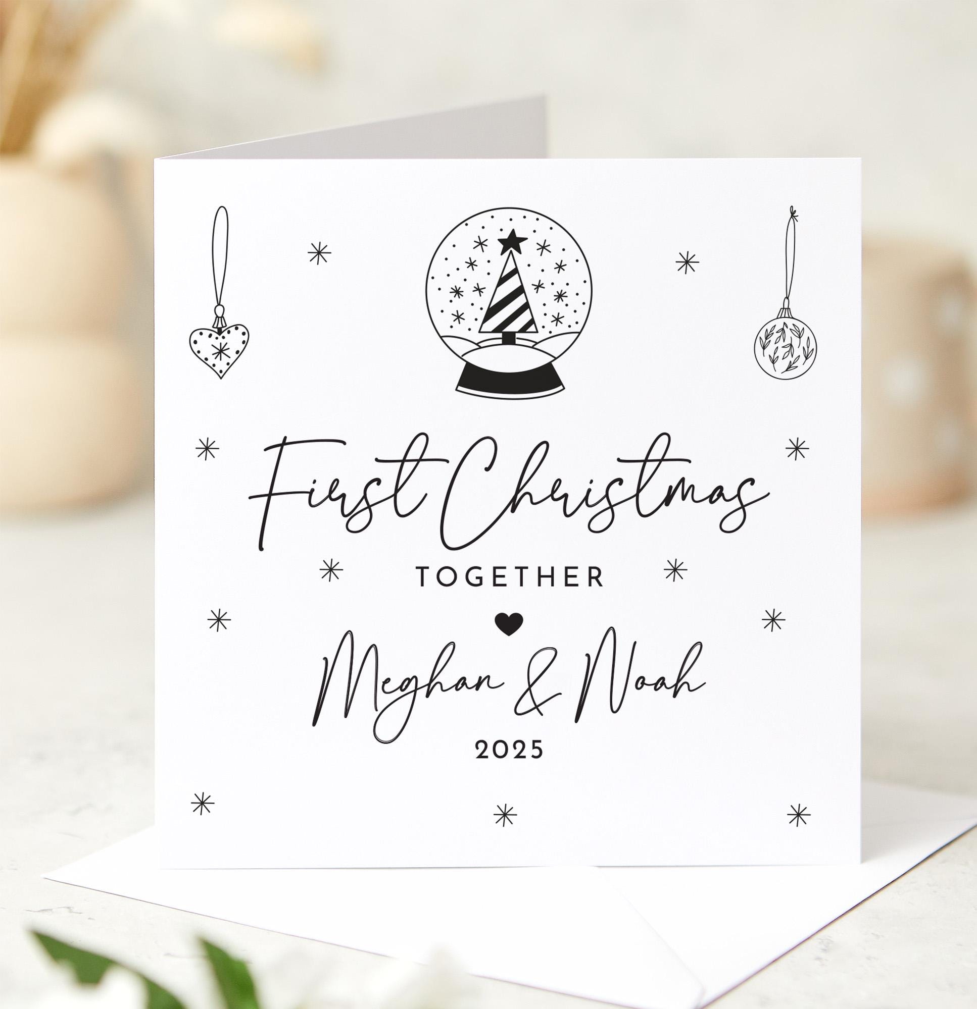 First Christmas Together Card for Girlfriend Couple Boyfriend or ...