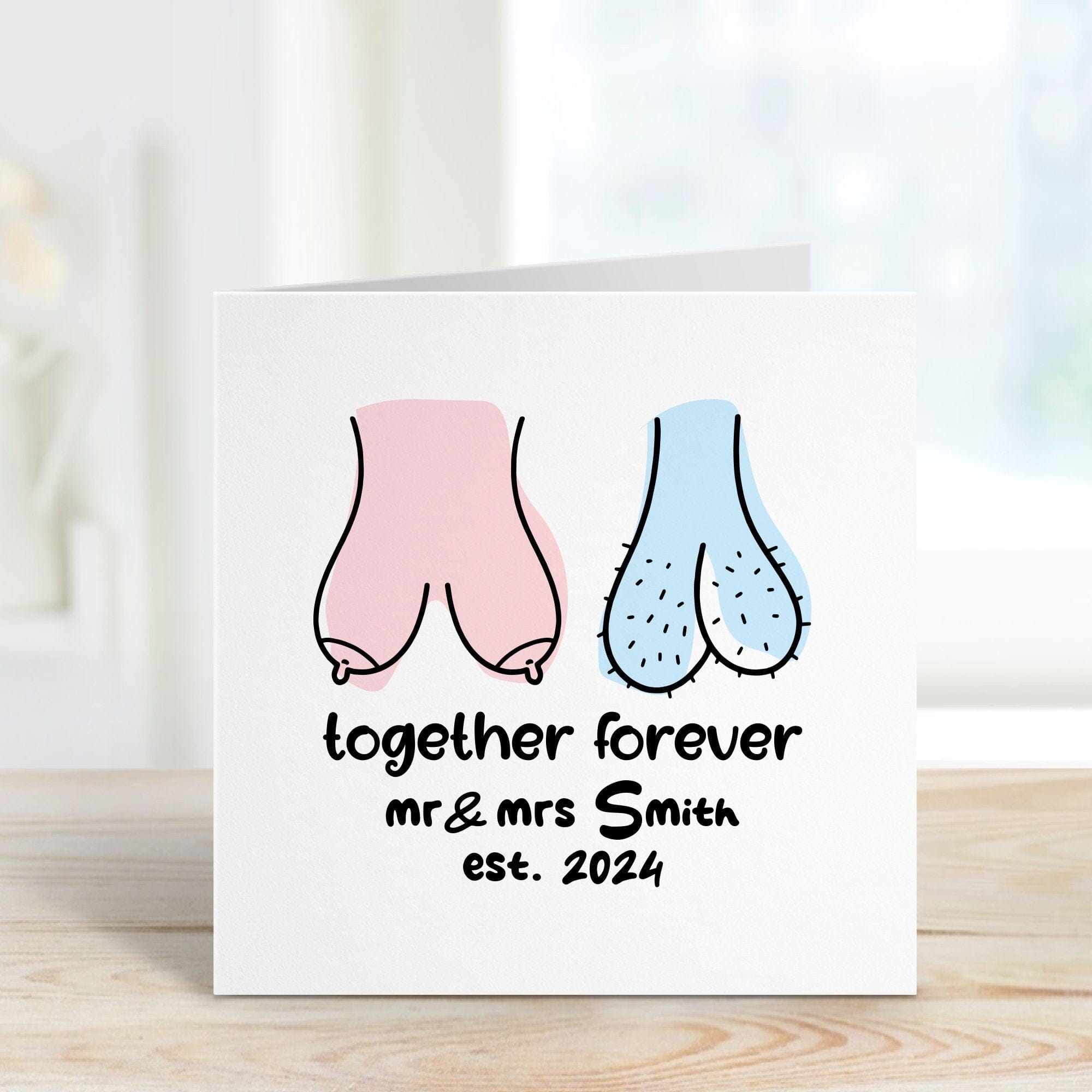Funny Mr And Mrs Card For Couple Wedding Gift Card For Her Him ...