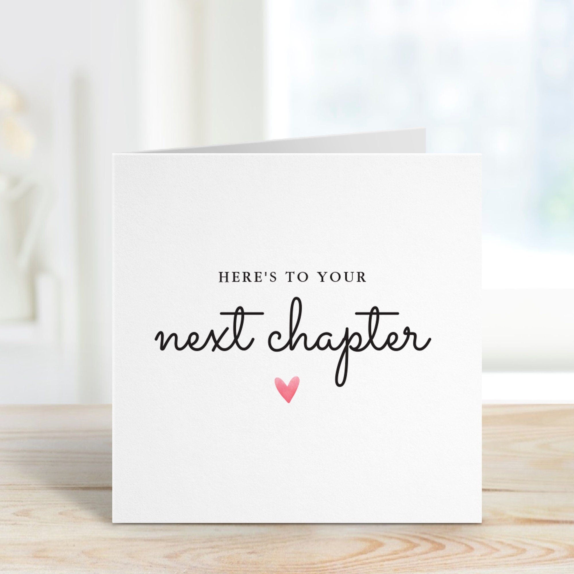 Here's To Your Next Chapter Card New Job Card Funny Leaving Work Card ...
