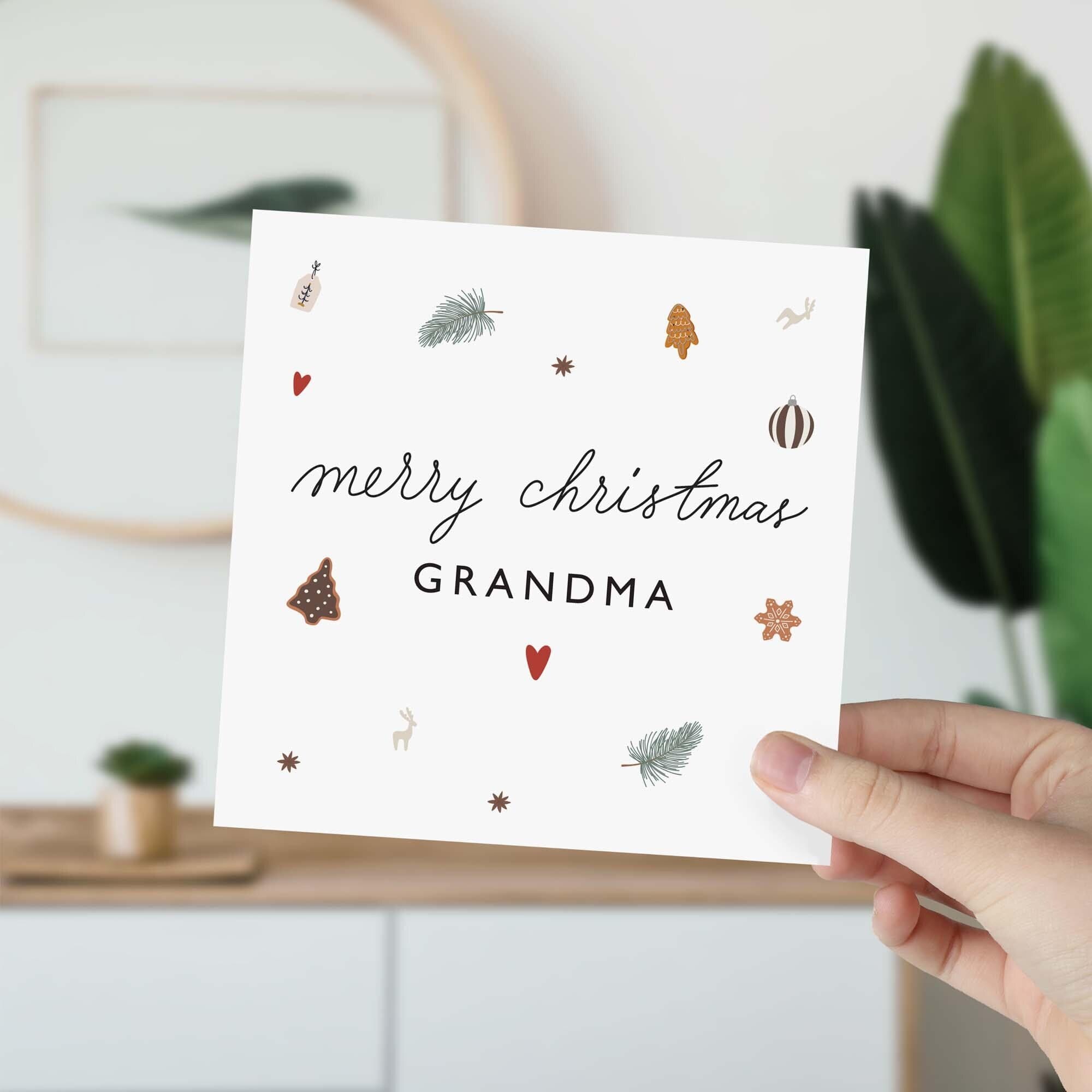 Merry Christmas Grandma Card To My Wonderful Grandma Card Xmas Gift ...