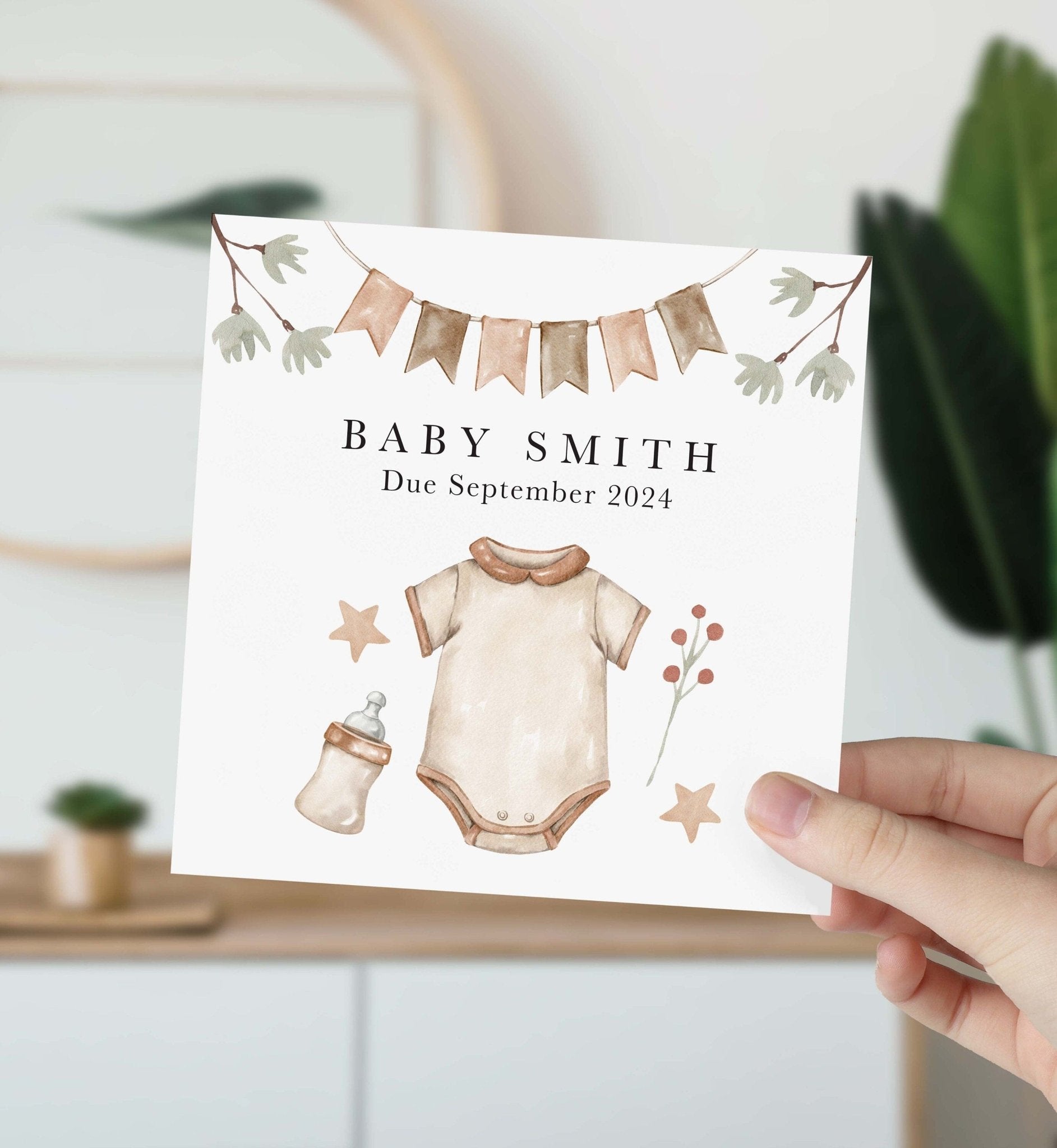 New Baby Card With Babys Name And Date Of Birth Welcome To The World ...