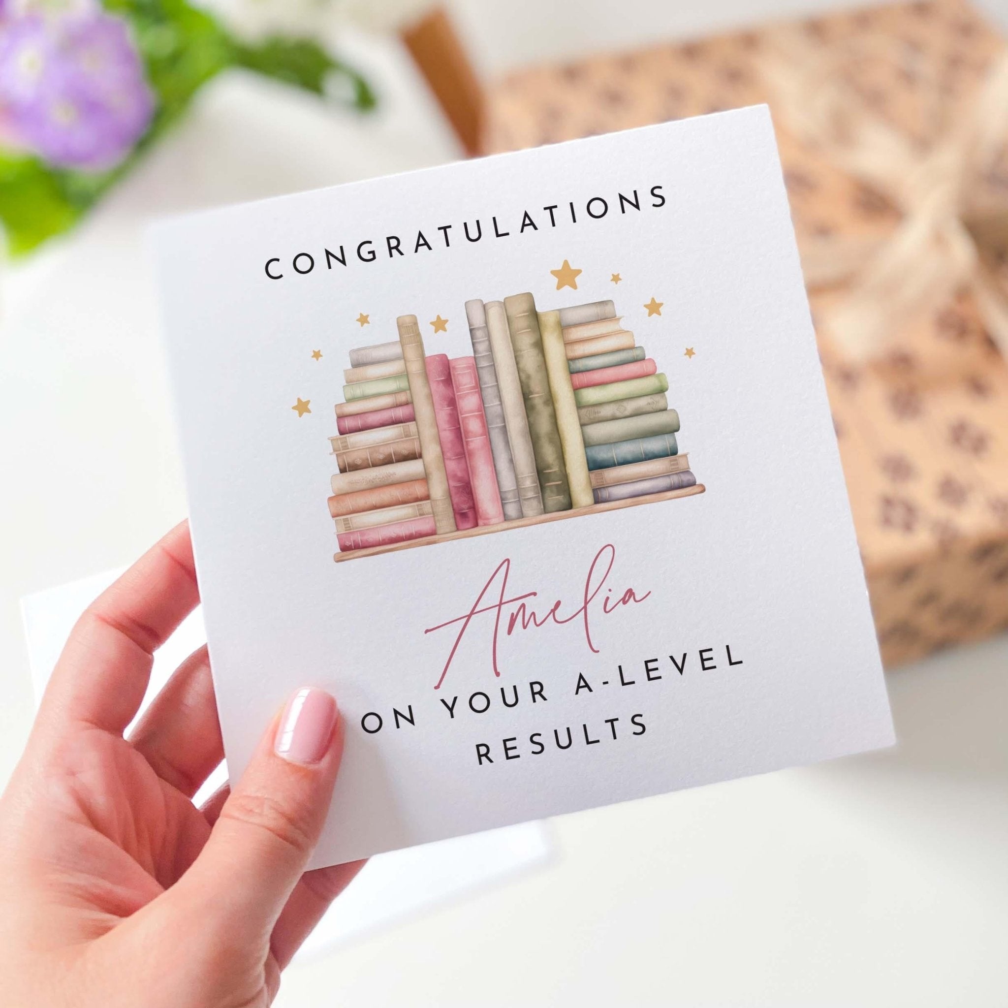 Personalised A Level Result Congratulations Card With Name On Your Exam ...