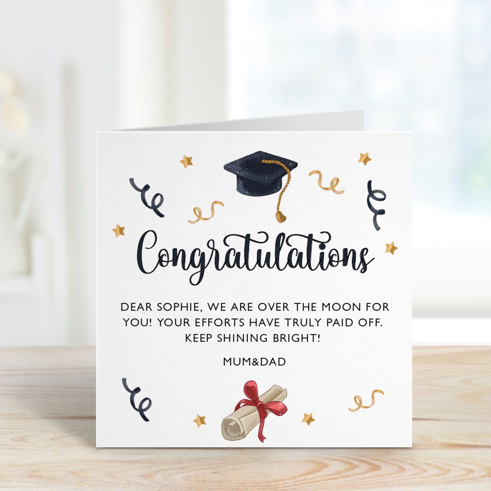 Personalised Congratulations Card With Text University Class Of 2024 ...