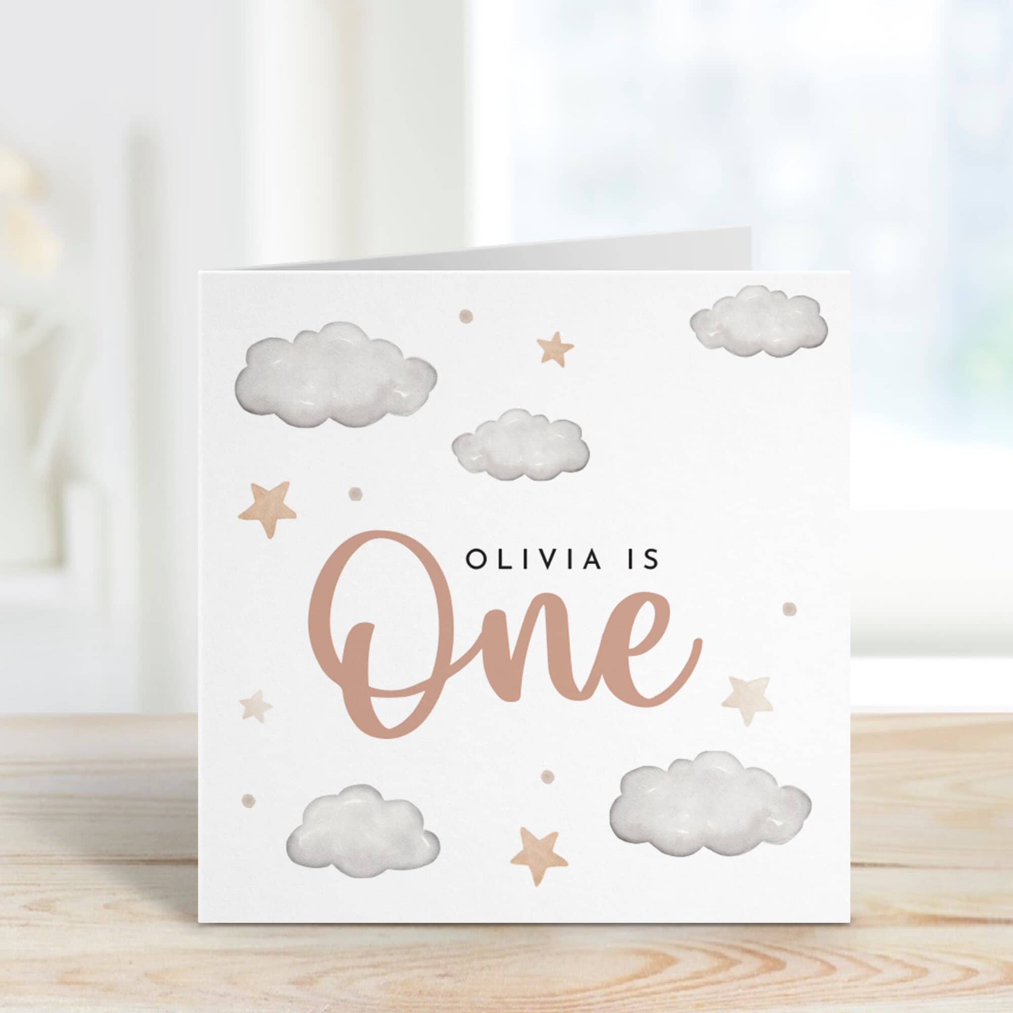 Personalised First Birthday Card With Name Babys 1St Birhday Gift Card ...