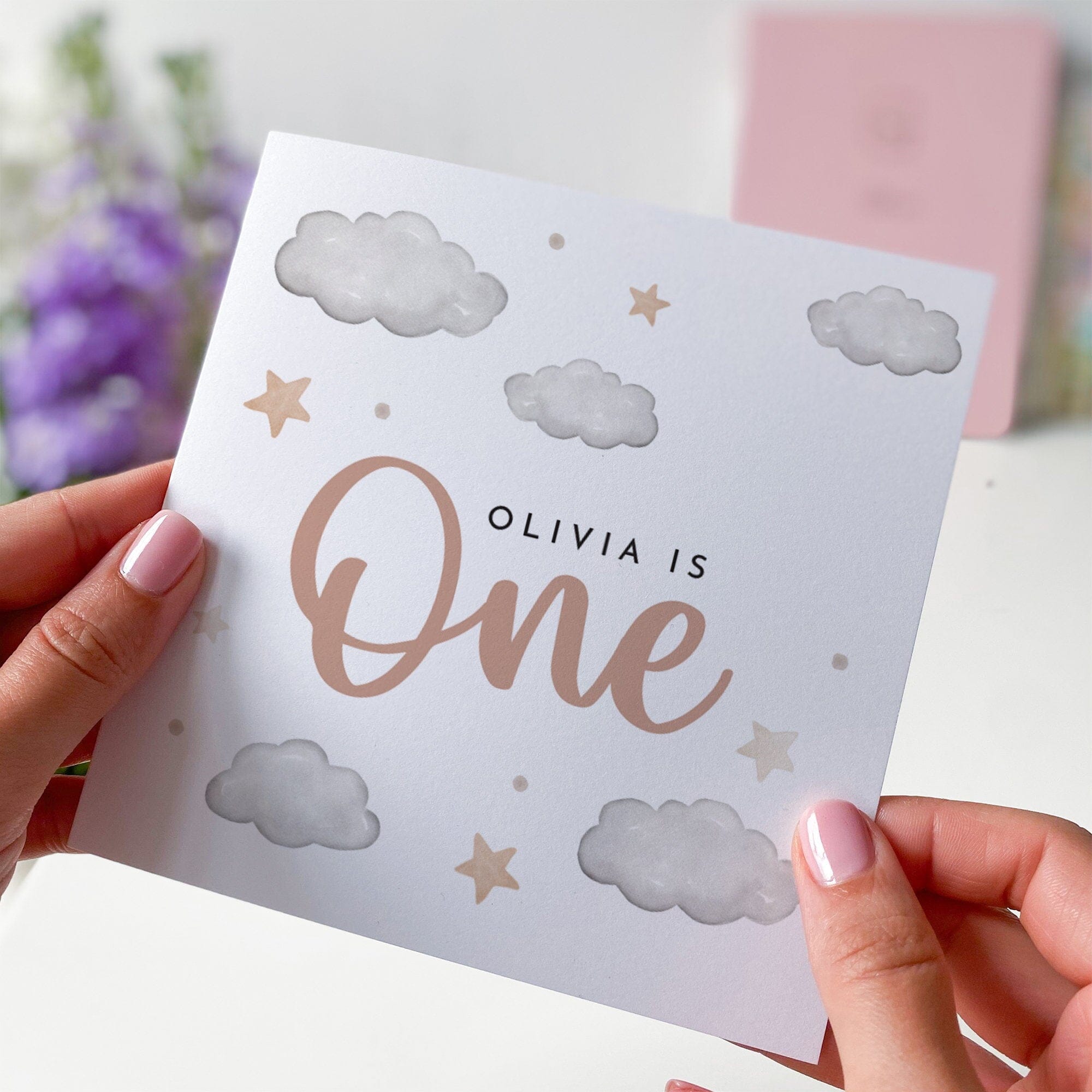 Personalised First Birthday Card With Name Babys 1St Birhday Gift Card ...