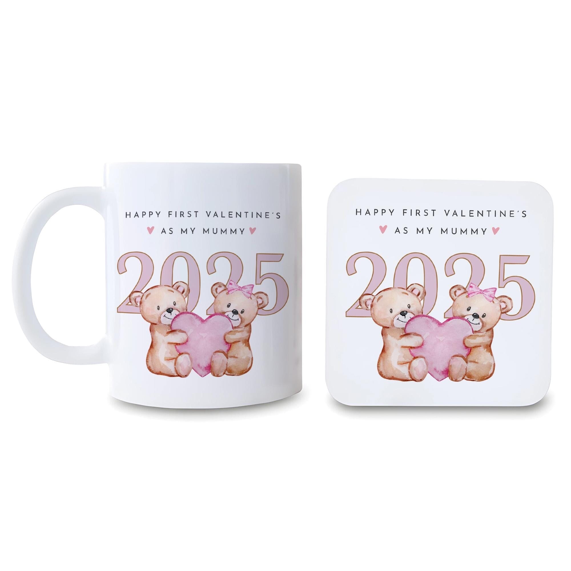 Personalised First Valentine’s Mug for Mummy 2025 Adorable Teddy Bear ...