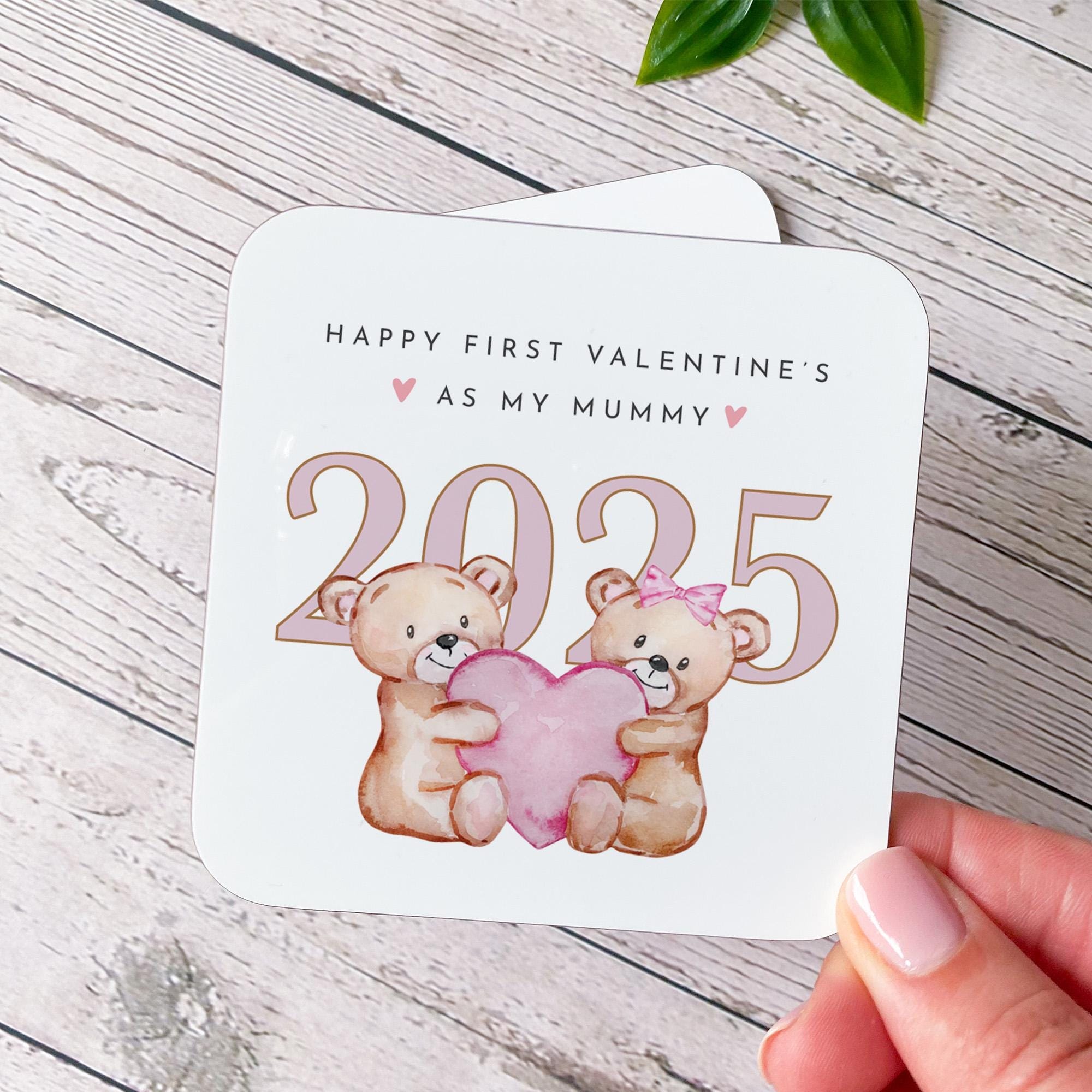 Personalised First Valentine’s Mug for Mummy 2025 Adorable Teddy Bear ...