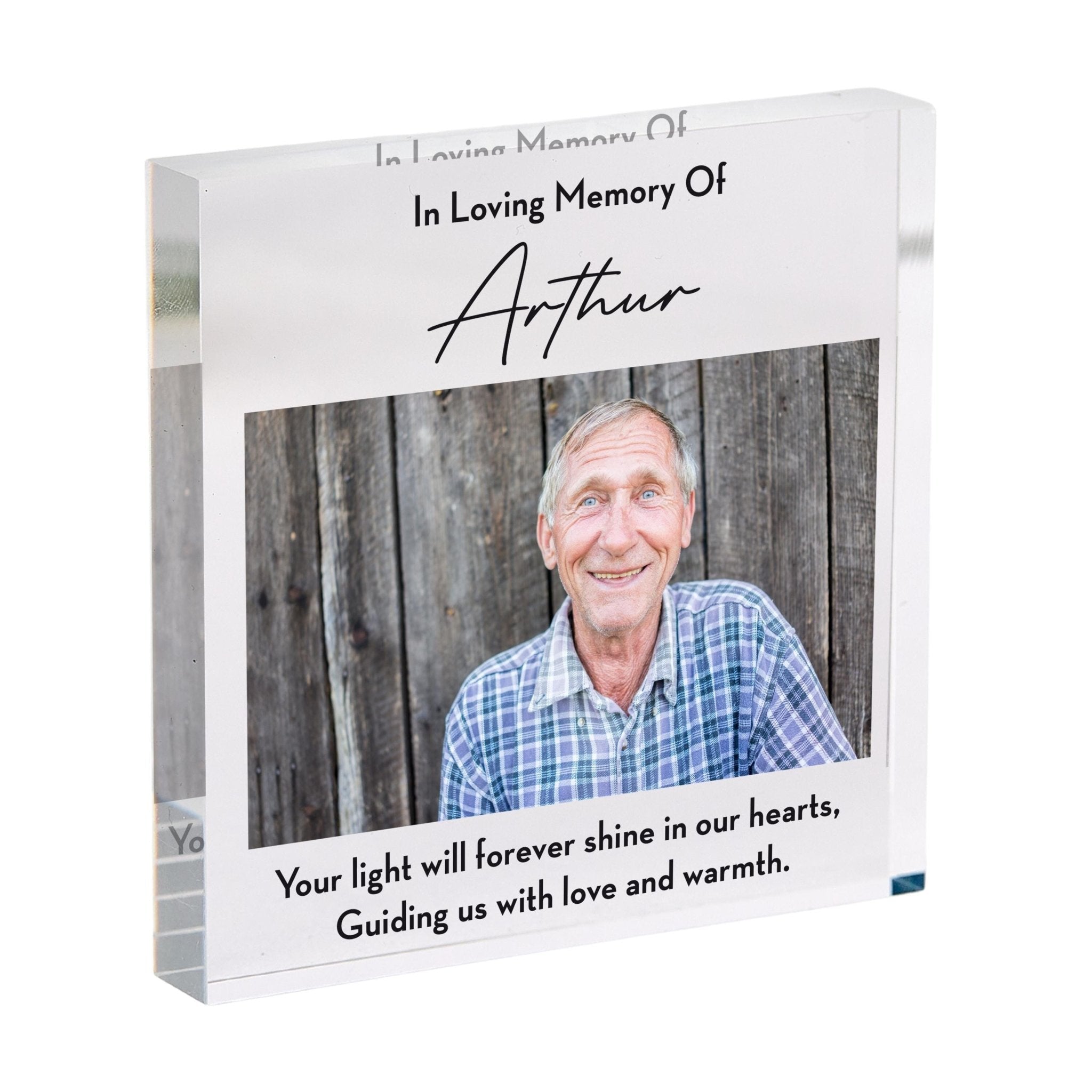 Personalised Memorial Photo Plaque In Loving Memory Acrylic Keepsake ...