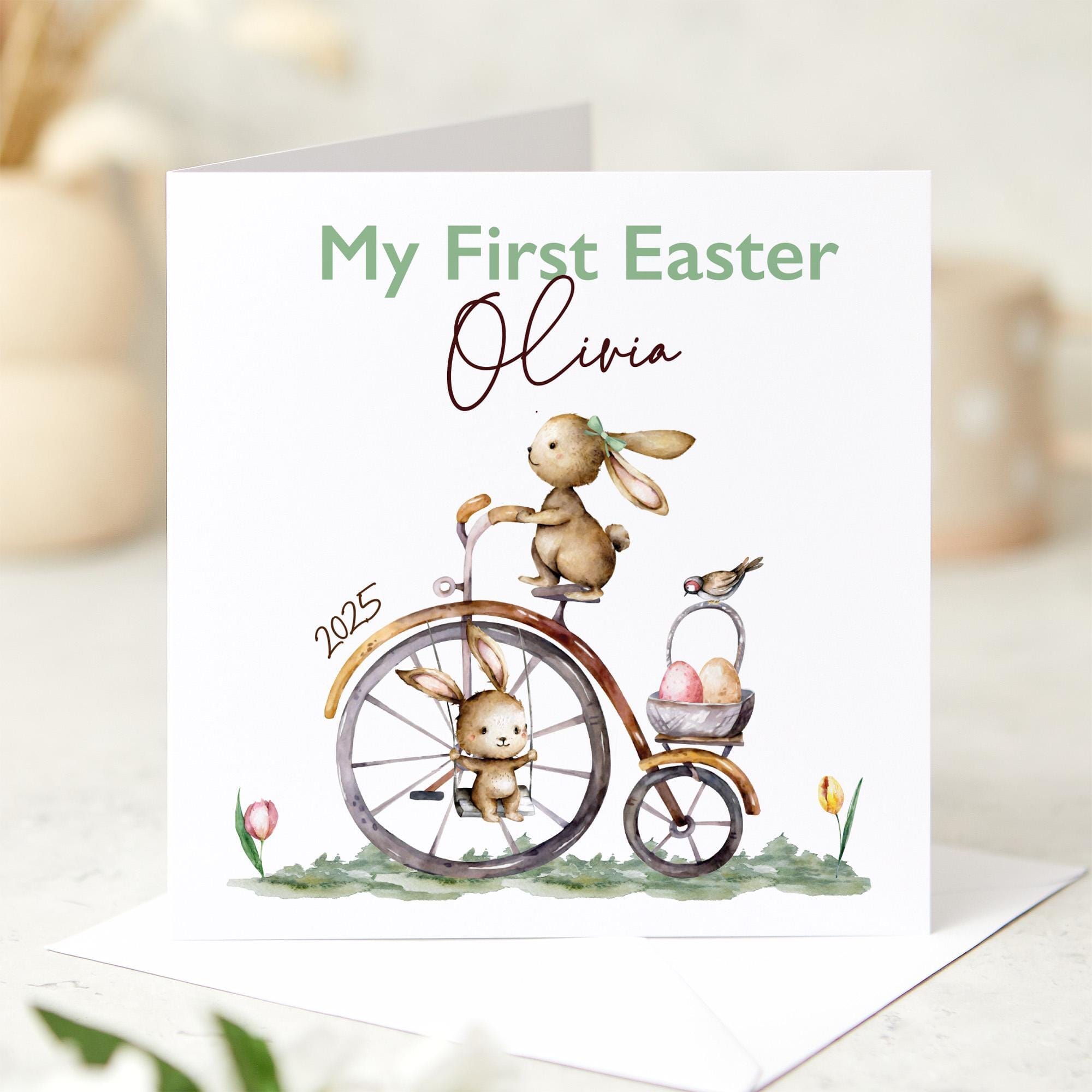 Personalised My First Easter Card Baby Girl or Boy Easter Keepsake ...