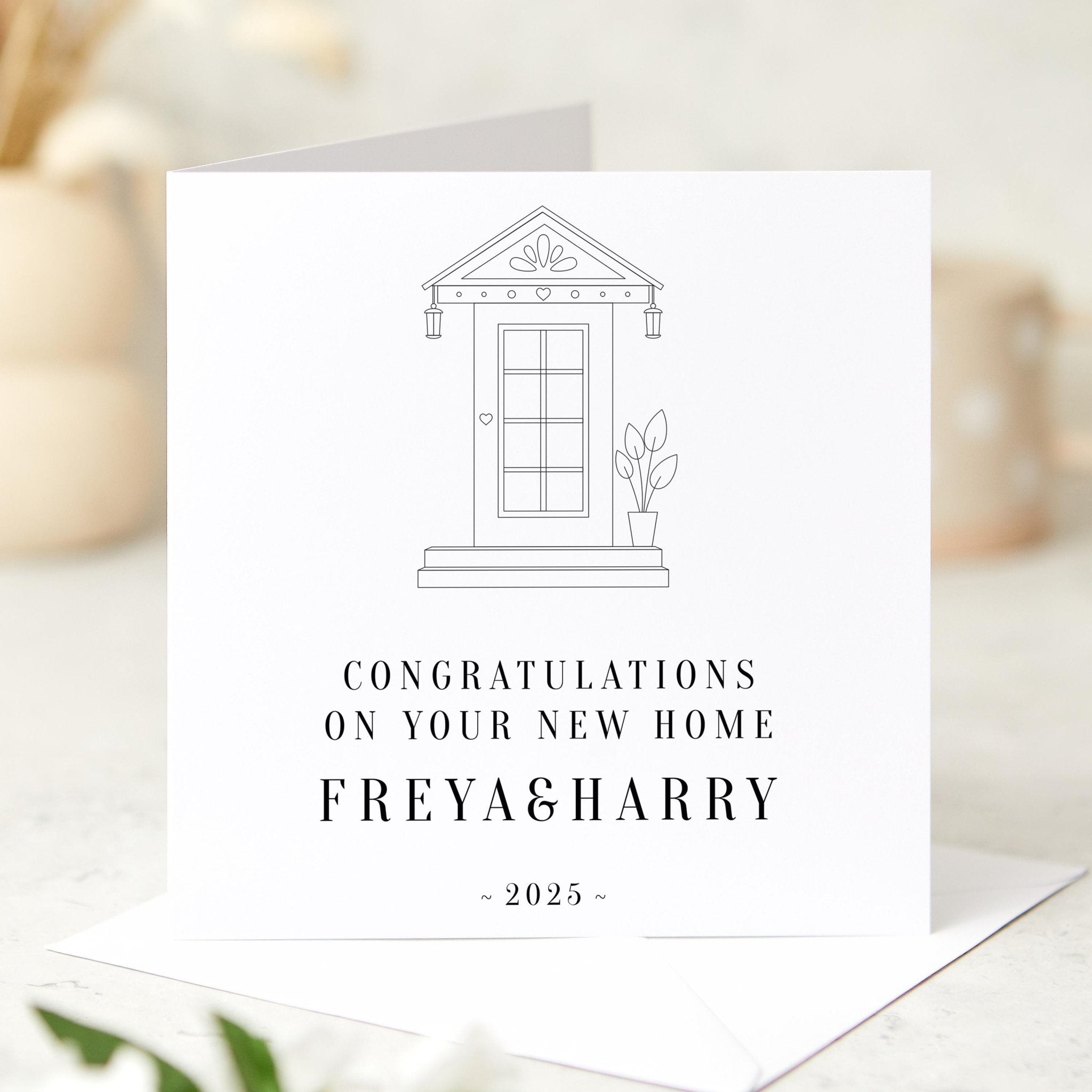 Personalised New Home Card Housewarming Congratulations for Newlyweds ...