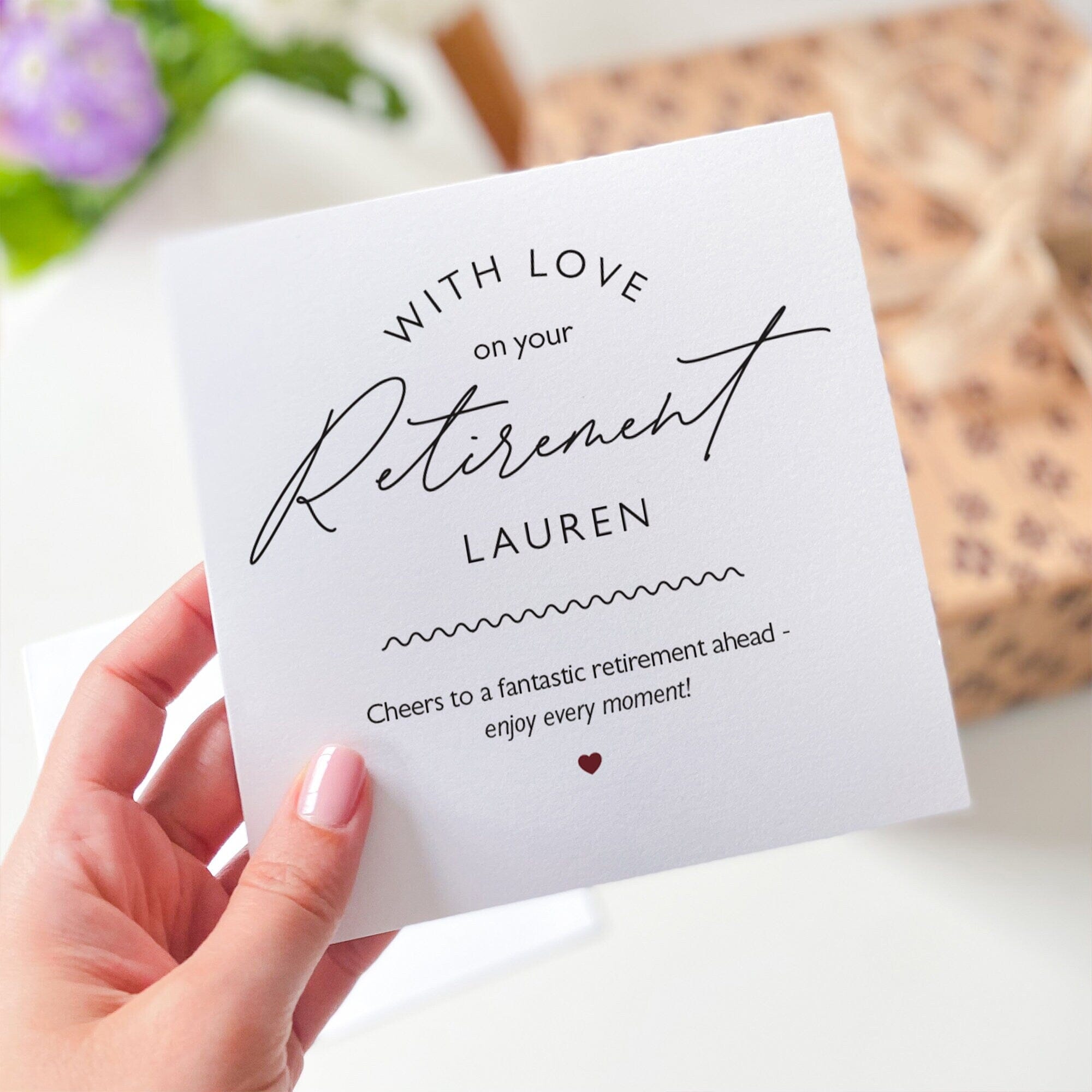 Personalised Retirement Card Happy Retirement Gift Card Her Him Friend ...