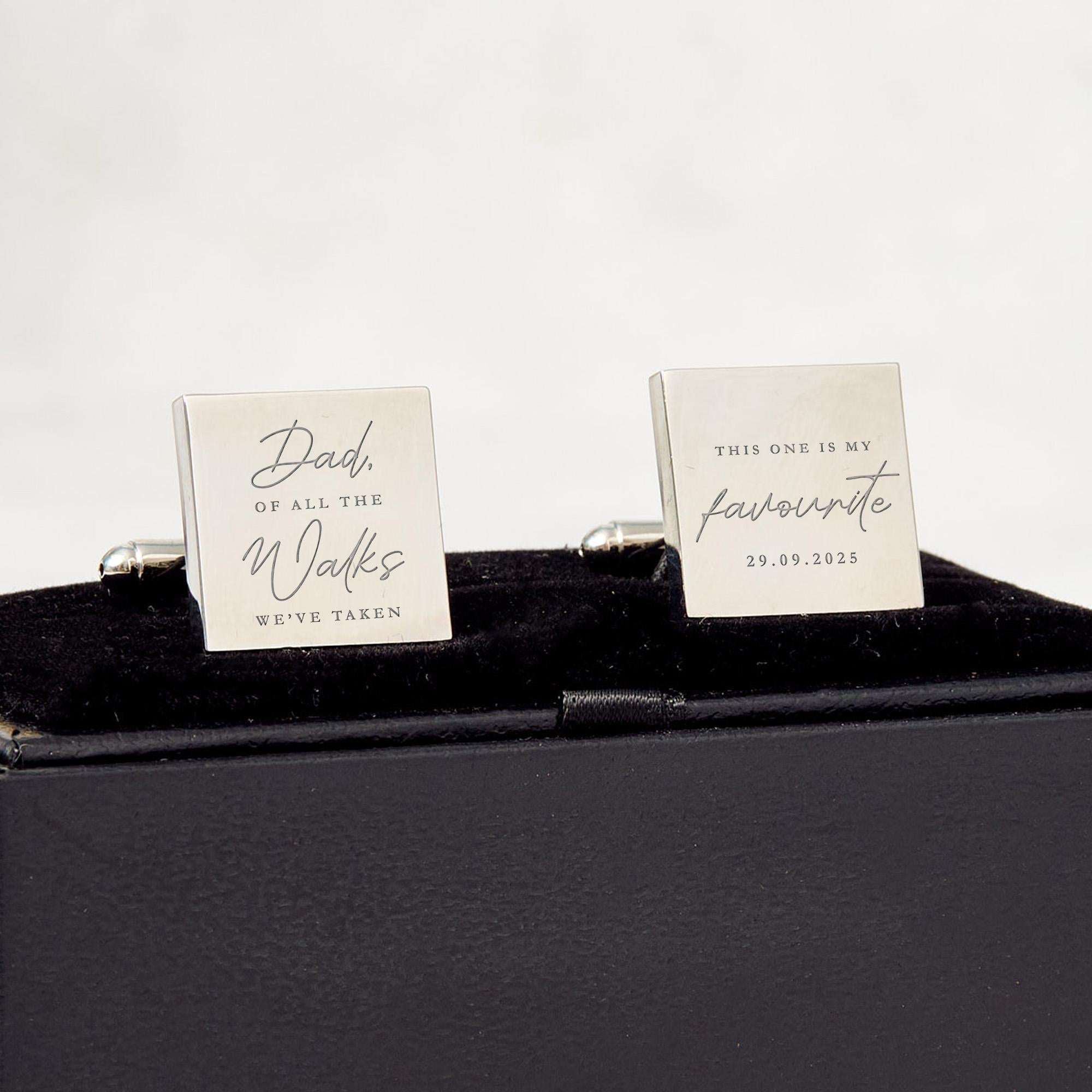 Personalised Wedding Day Cufflinks for Father of the Bride Dad Of All ...