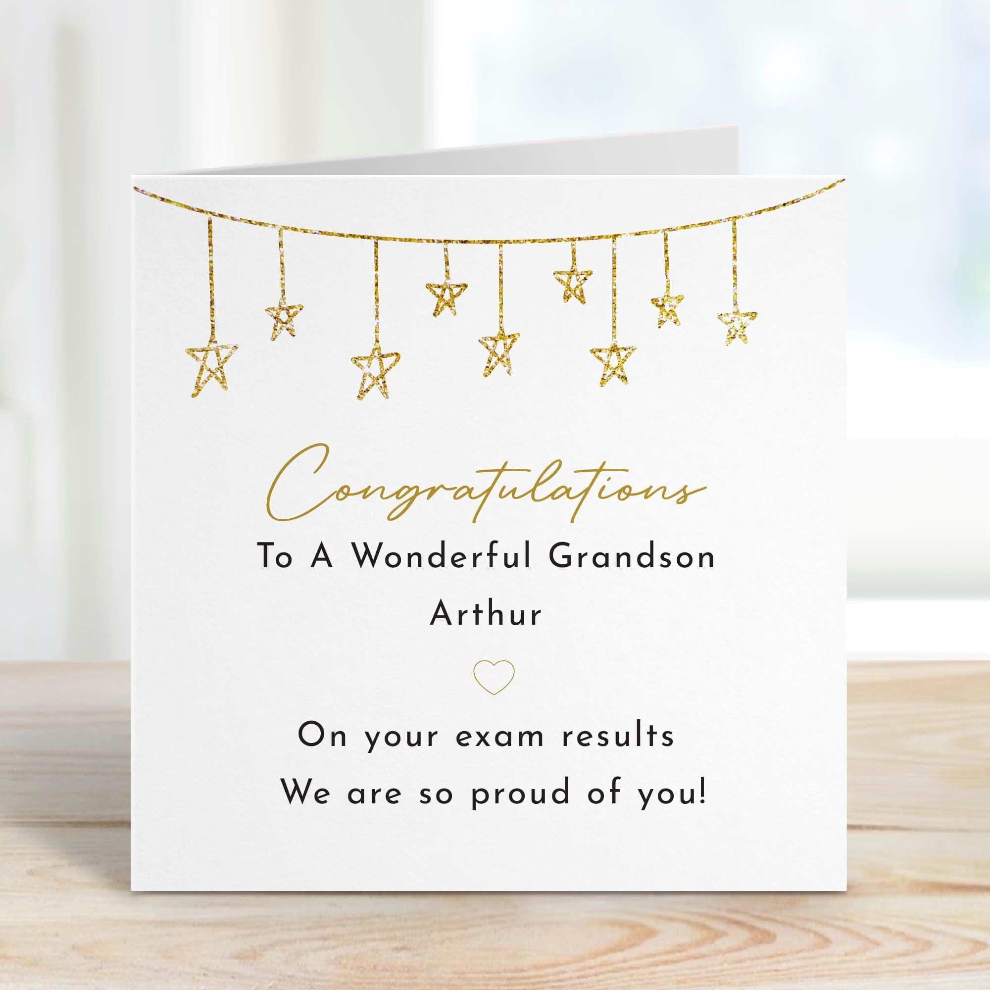 Personalised your exam results congratulations card So proud of you for ...