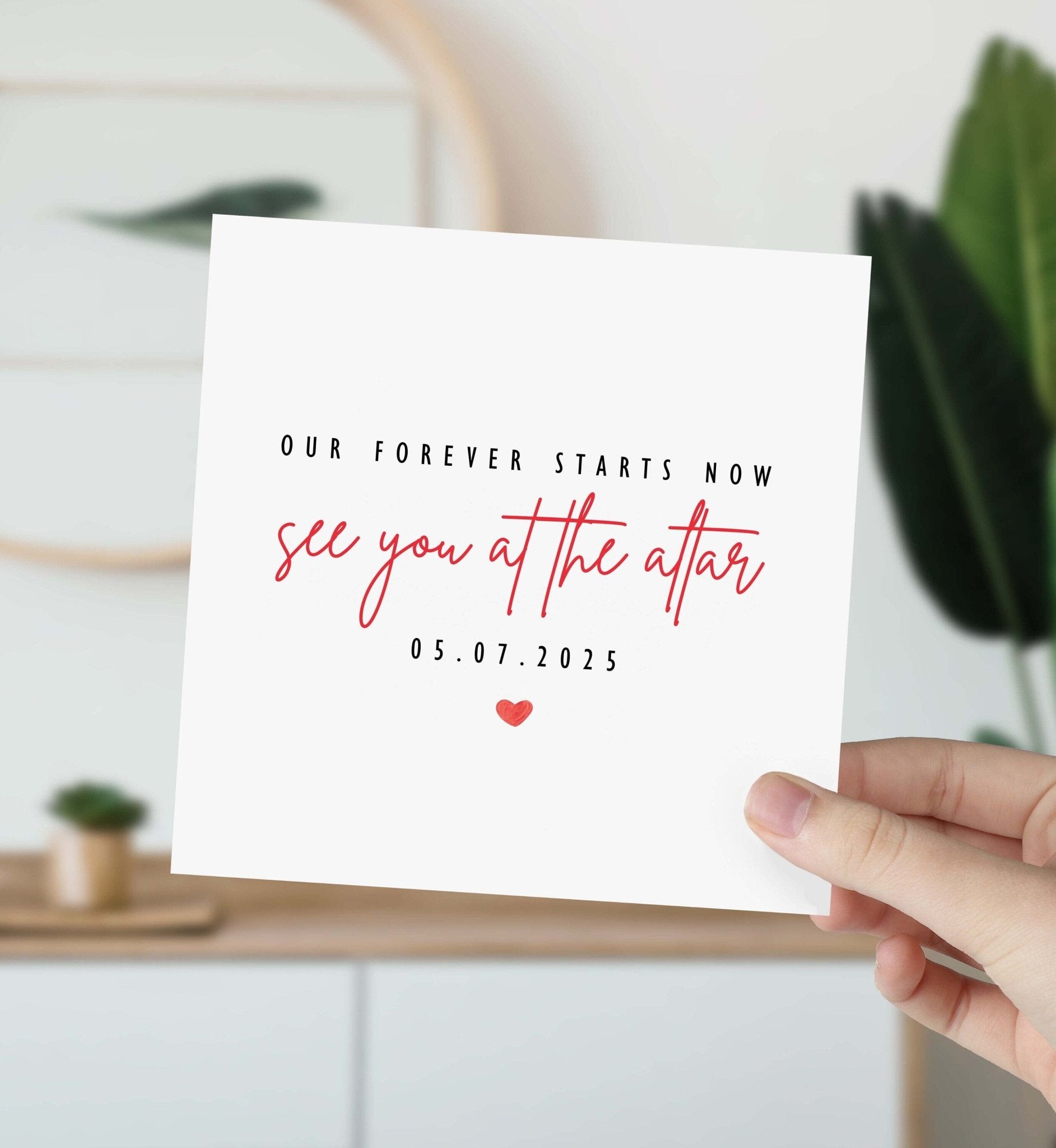 See You At The Altar Card Personalised On Our Wedding Day Card With ...