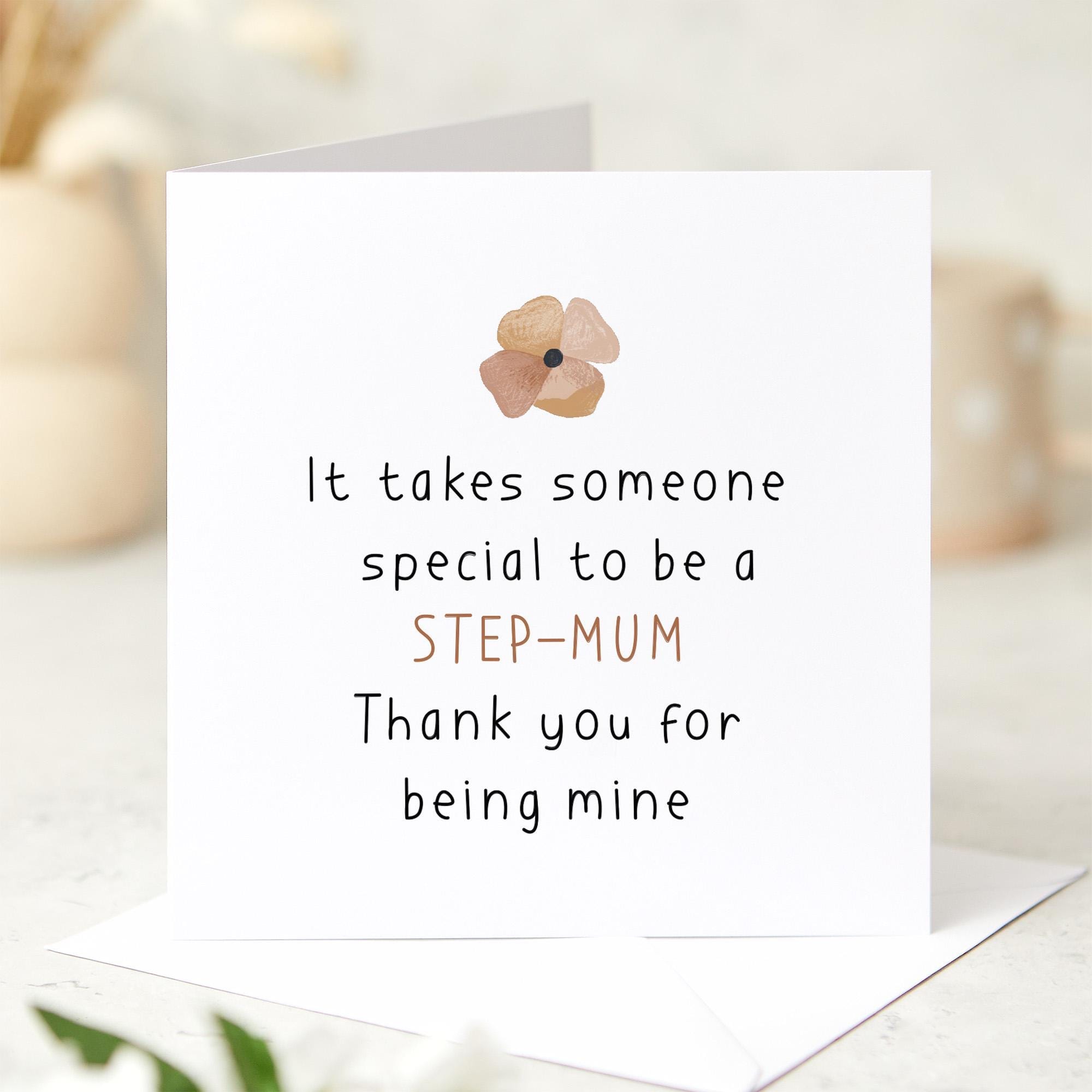 Step Mum Mother's Day Card Thank You Card for Stepmum Thoughtful ...