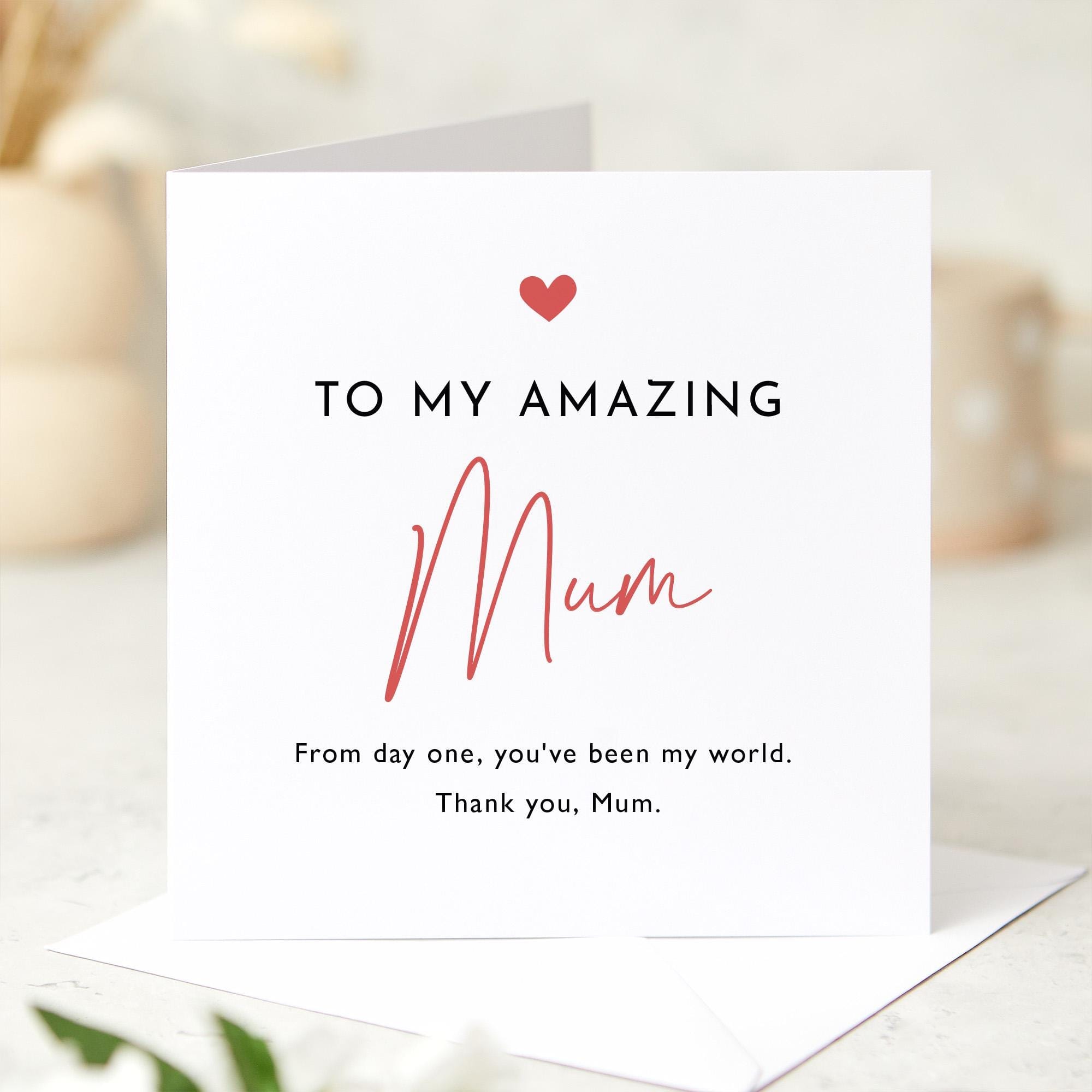 To My Amazing Mum Card For Christmas Mum's Birthday Mother's Day Thank ...