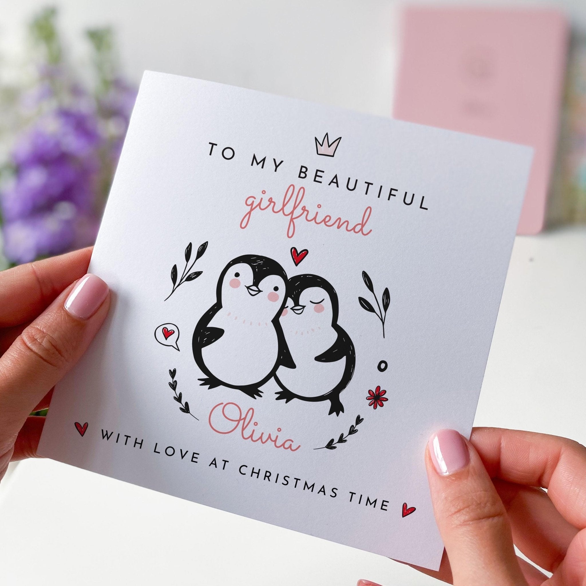 To My Beautiful Girlfriend With Love At Christmas Time Gift Card With ...