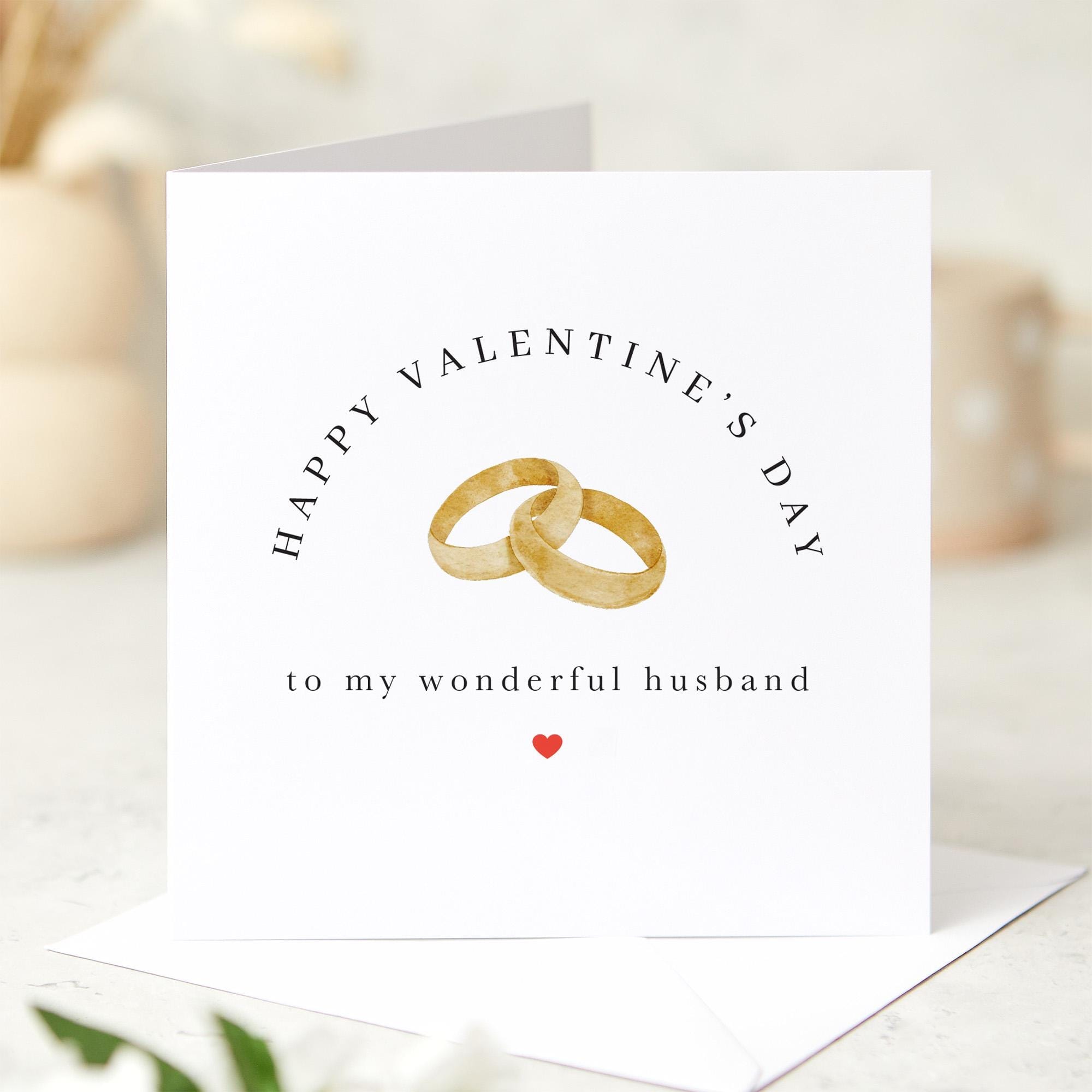 Valentines Day Card for Husband Romantic Card for Wonderful Husband ...
