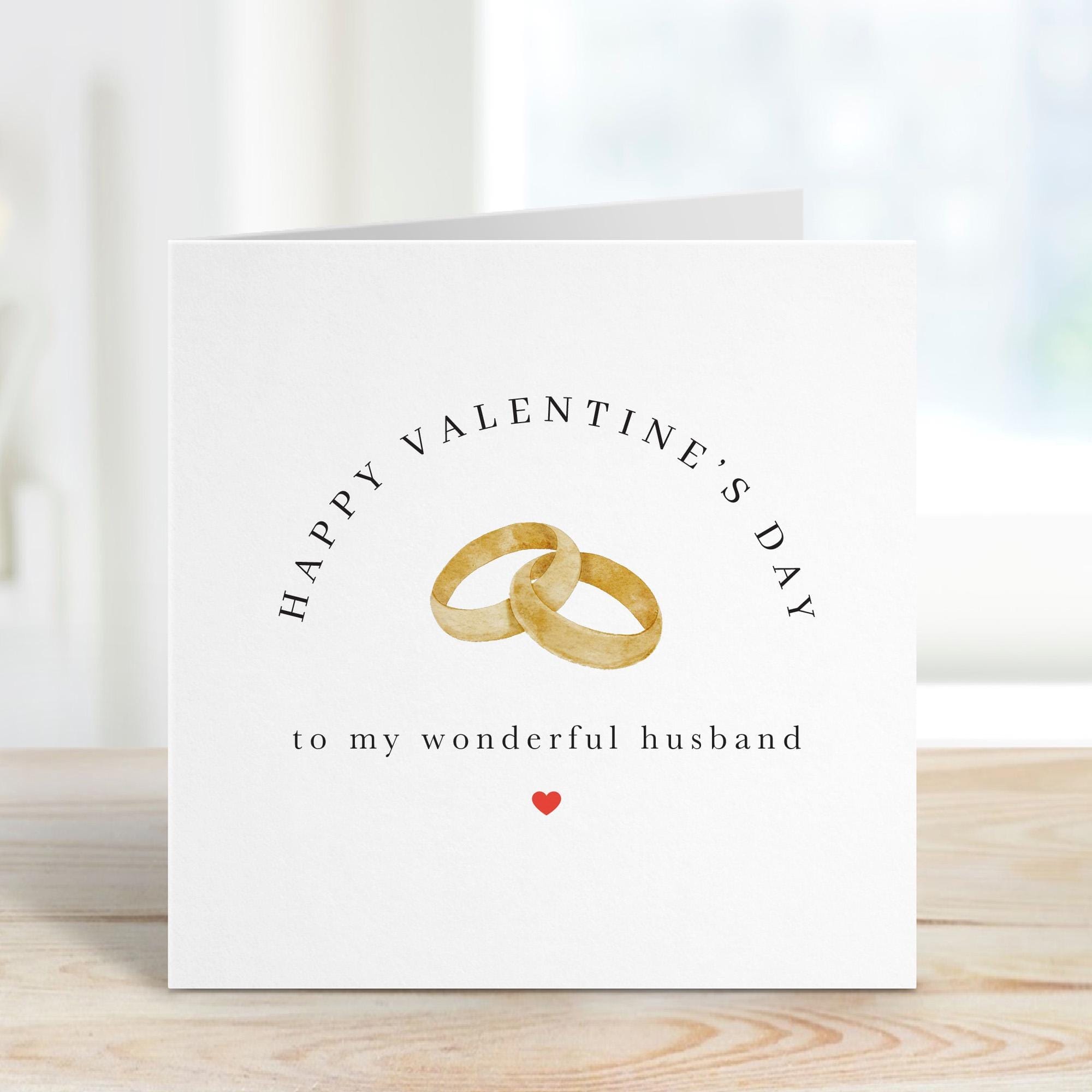 Valentines Day Card for Husband Romantic Card for Wonderful Husband ...