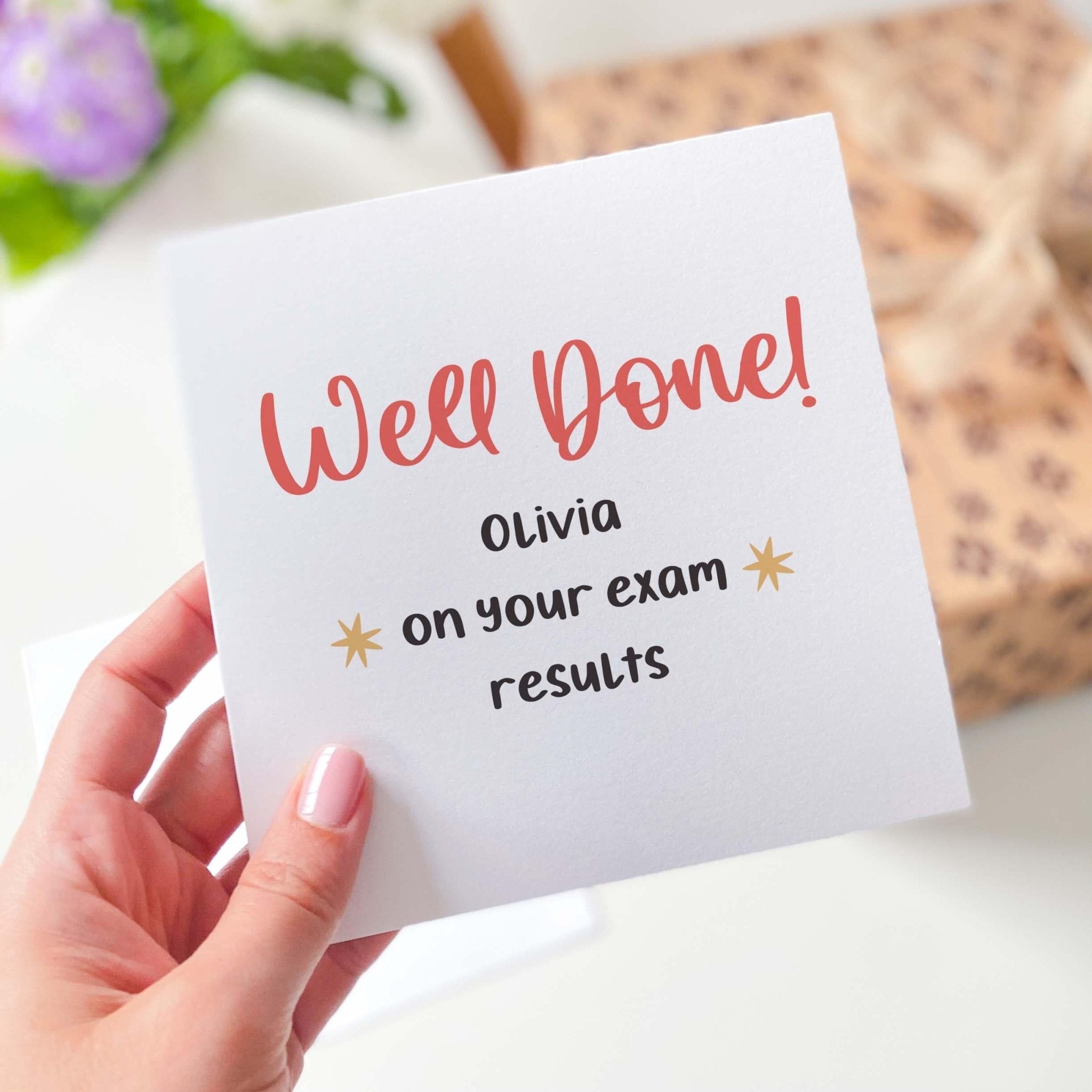 Well Done Exam Result Card For Her Him Personalised Congratulations ...