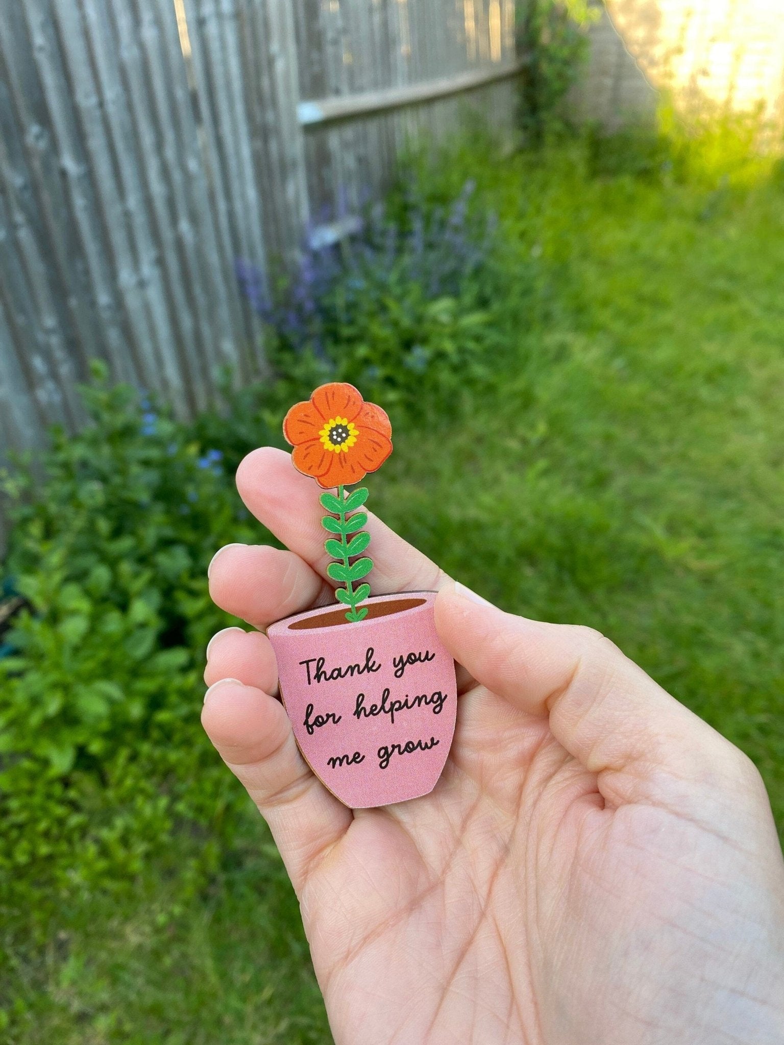 Personalised Teacher Card With Flower Token, Teacher Gift, Thank You ...